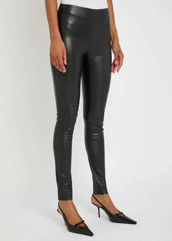 JOSEPH Leather Leggings - Black