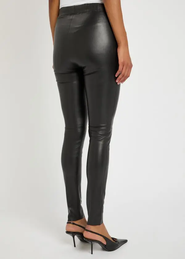 JOSEPH Leather Leggings - Black