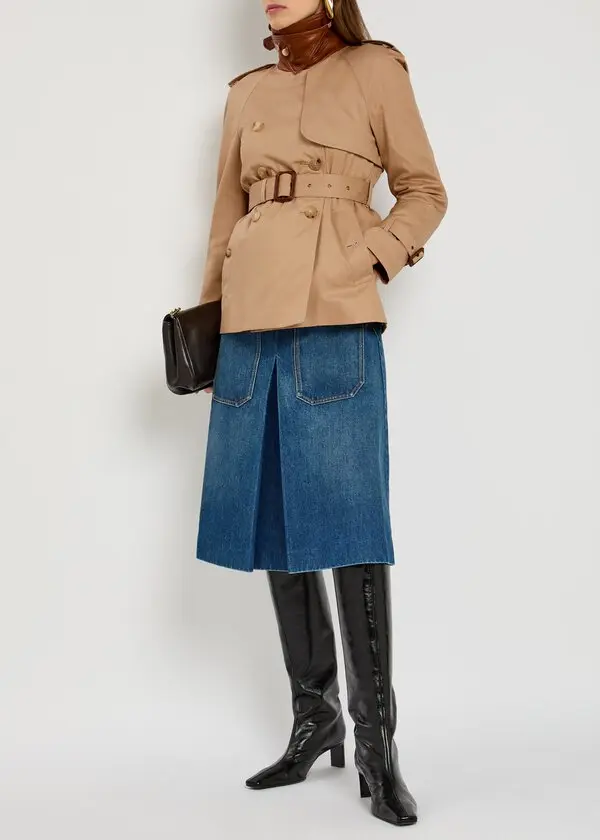 Chloé Double-breasted Cotton-twill Trench Jacket
