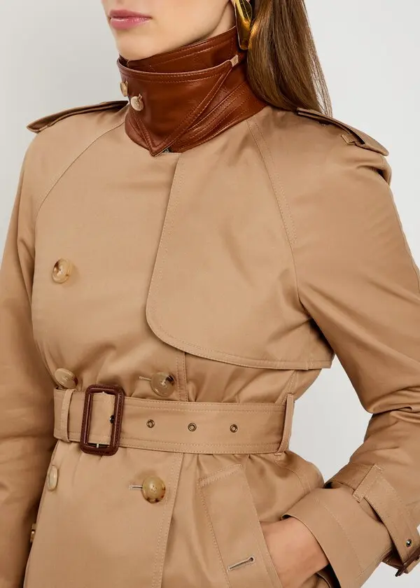 Chloé Double-breasted Cotton-twill Trench Jacket
