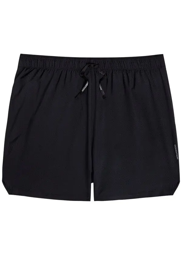 CONDITION Aero Perforated Stretch-jersey Shorts - Black