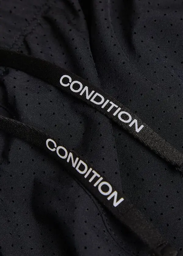 CONDITION Aero Perforated Stretch-jersey Shorts - Black