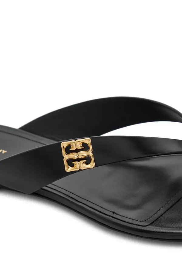 Givenchy 4g Liquid Leather Flip Flops