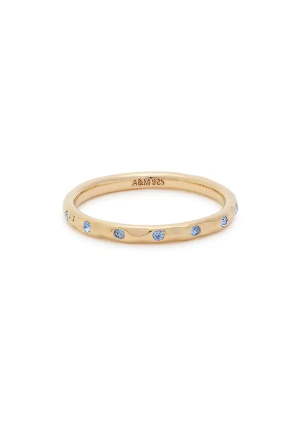 ASTRID & MIYU Sapphire-embellished 18kt -plated Ring - Gold