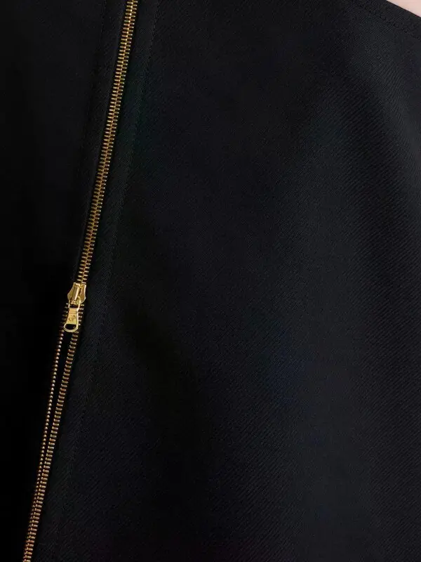 PATOU Belted Zip-front Midi Skirt