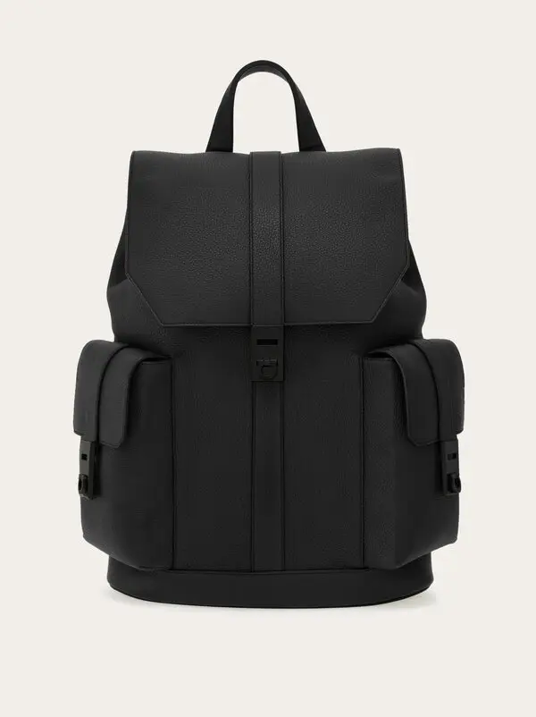FERRAGAMO Utility Backpack With Buckle - Black