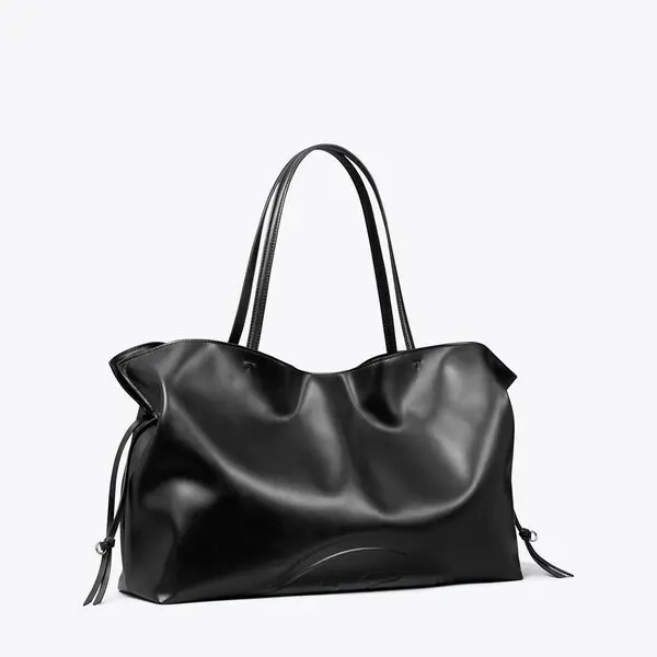 Tory Burch Ella Natuura™ Drawstring Tote - Black