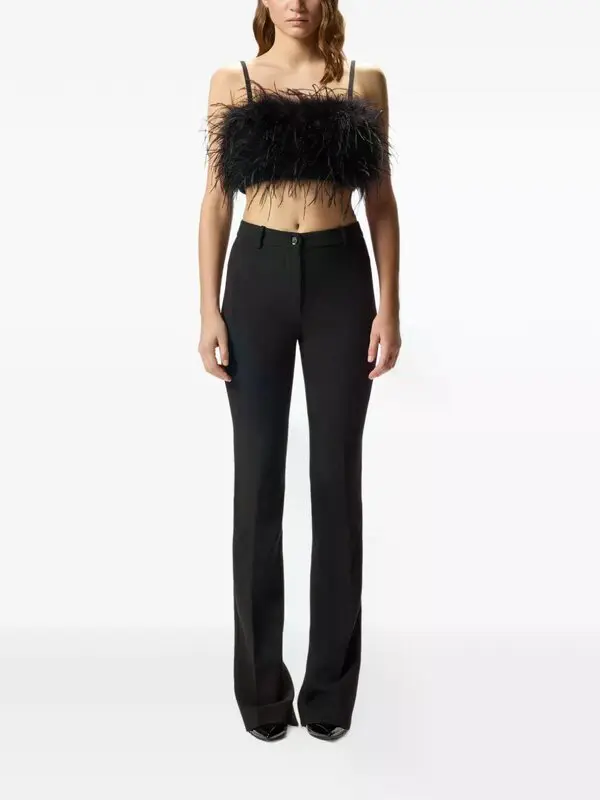 Pinko Feather-embellished Top - Black