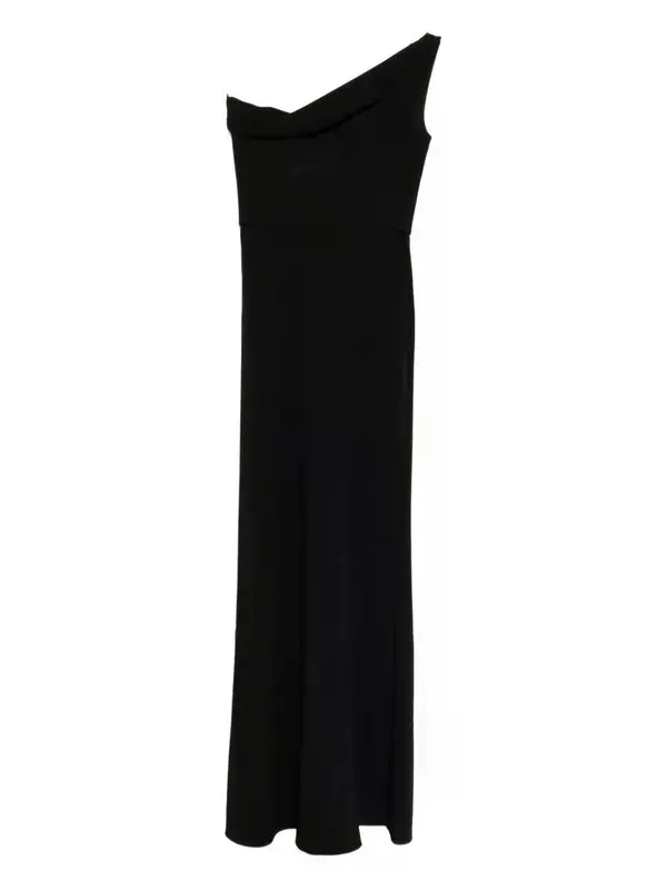Amsale Crepe One-shoulder Gown