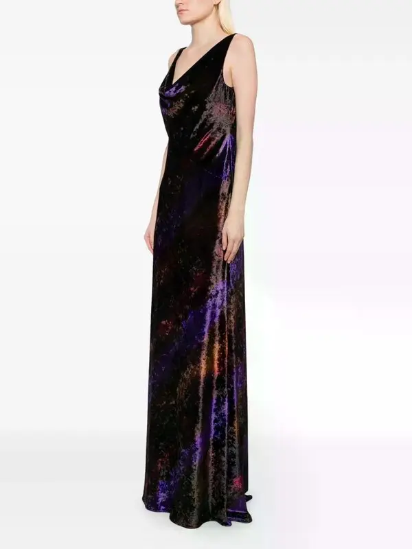 Amsale Printed Gown Dress