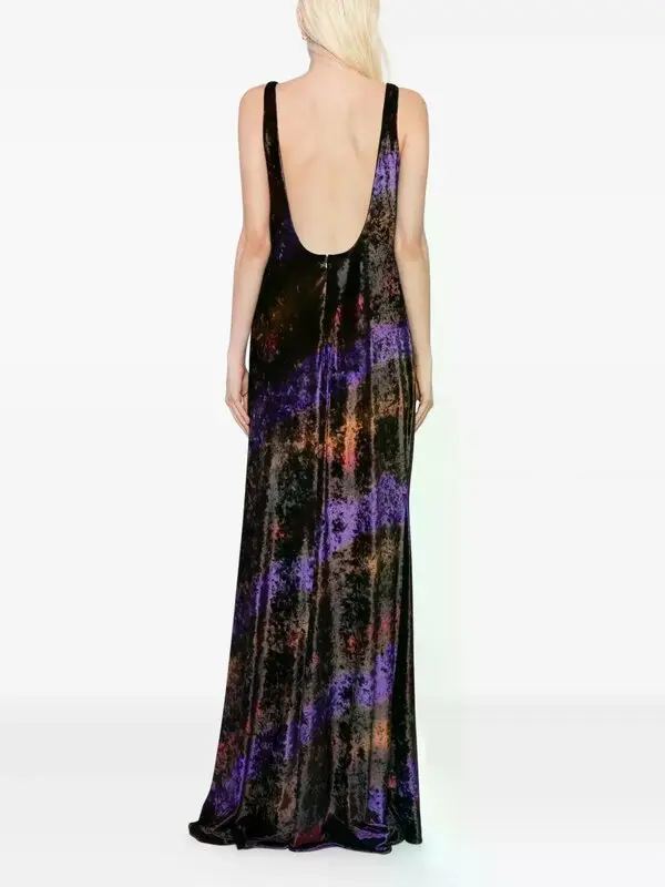Amsale Printed Gown Dress