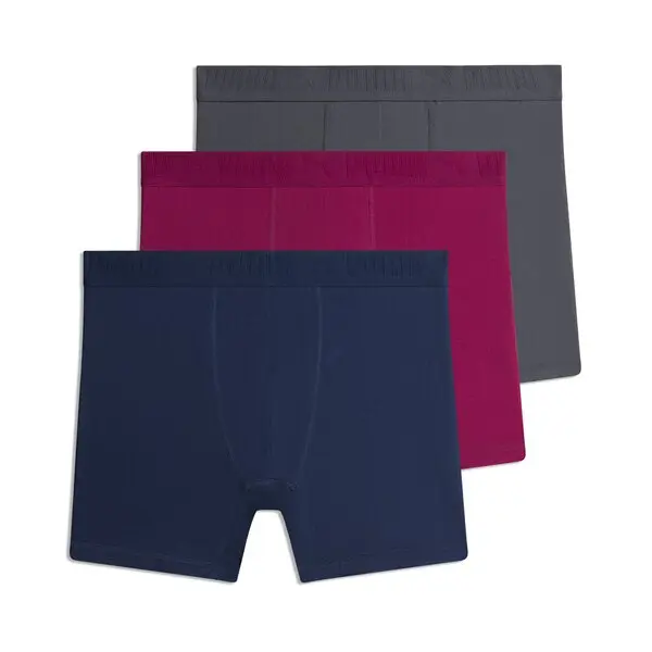 PUMA Ultra Soft Boxers 3 Pack - Assorted Colours