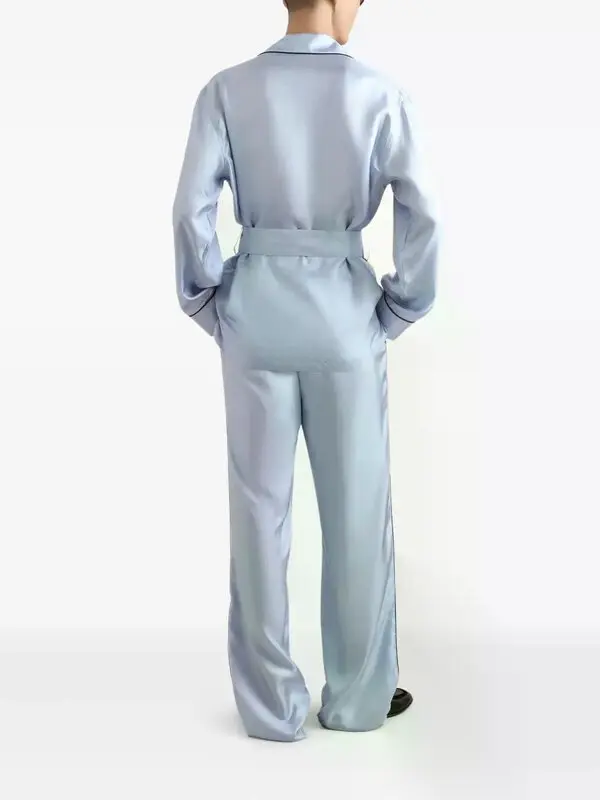 Dolce & Gabbana Satin Drawstring Trousers - Blue