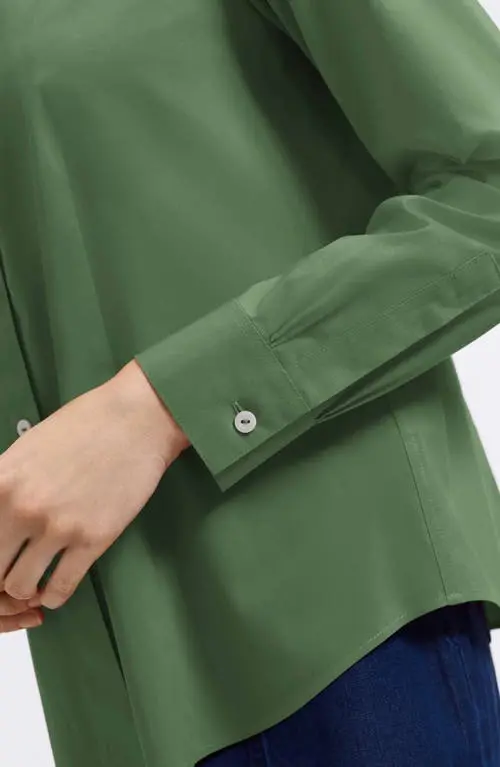Foxcroft June Stretch Cotton Blend Button-up Shirt - Basil
