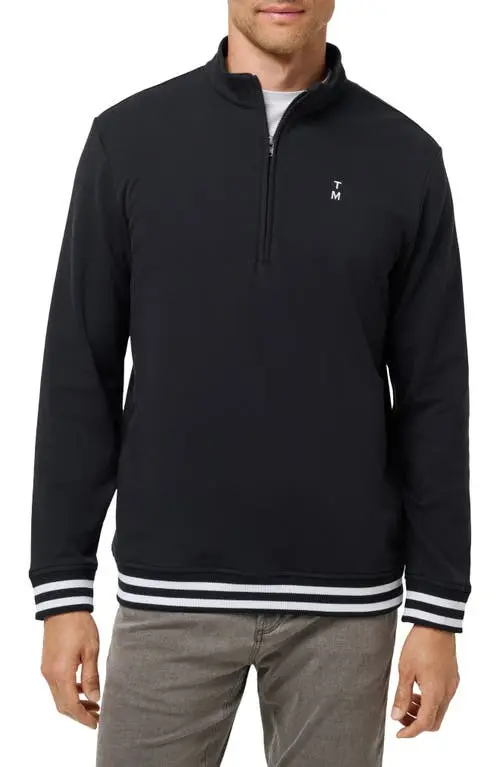 Travis Mathew Happier Hour Quarter Zip Top - Black