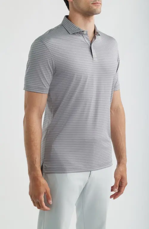 Johnnie-o Beau Stripe Performance Polo - Thunder