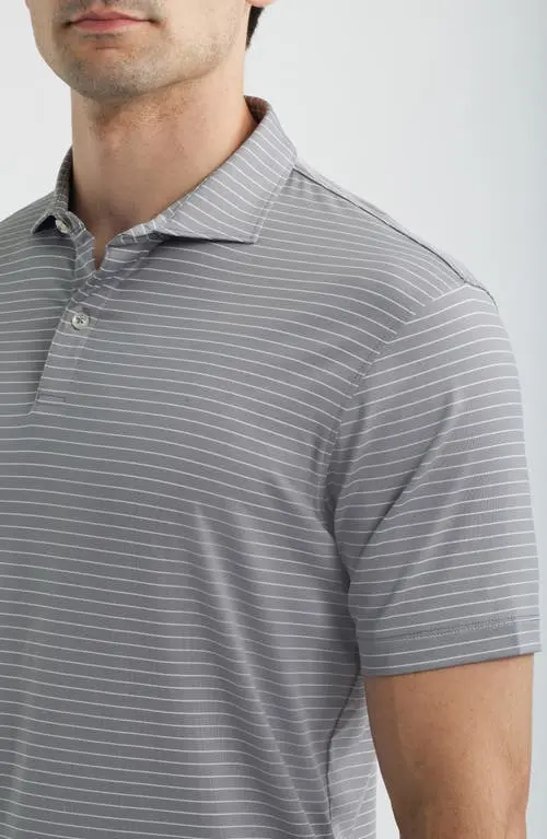 Johnnie-o Beau Stripe Performance Polo - Thunder
