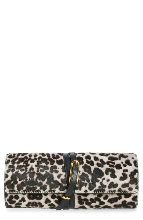 LIFFNER Little Belted Leather Clutch - Leopard