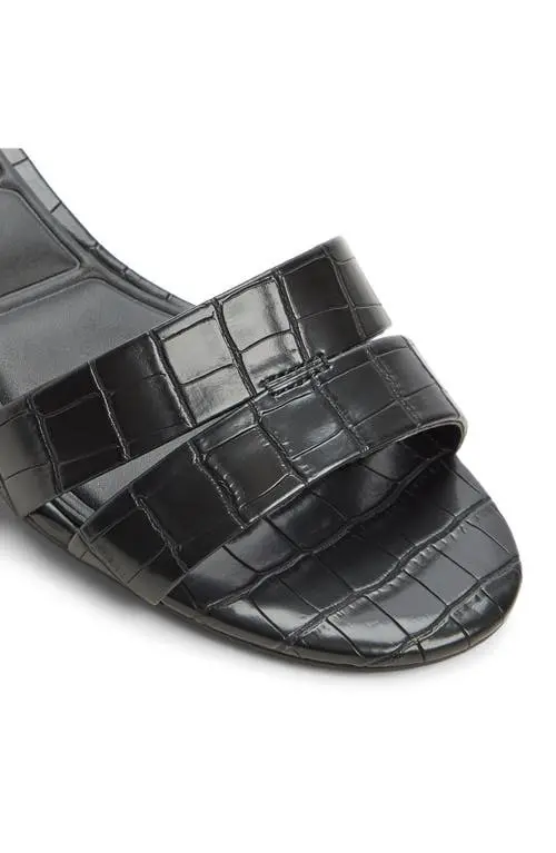 Aldo Scarletta Embossed Slide Sandal - Black