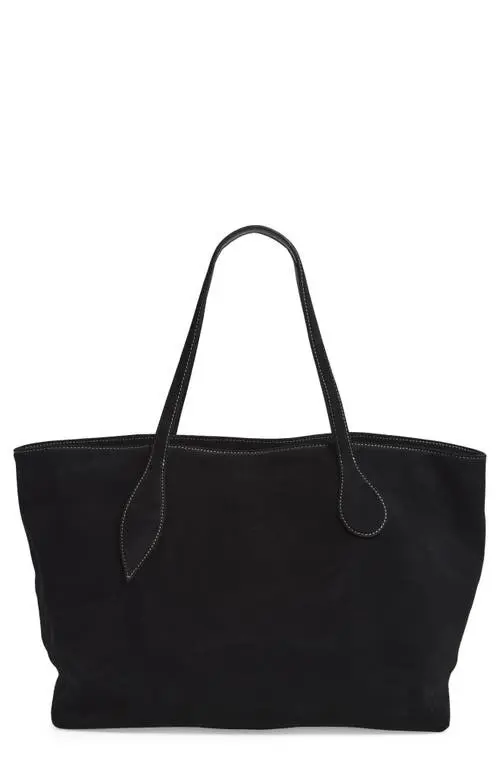 Little Liffner Mega Sprout Suede Tote - Black