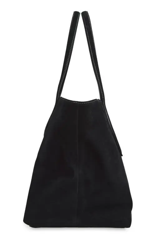 Little Liffner Mega Sprout Suede Tote - Black