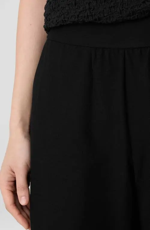 Eileen Fisher Ankle Barrel Leg Pants - Black