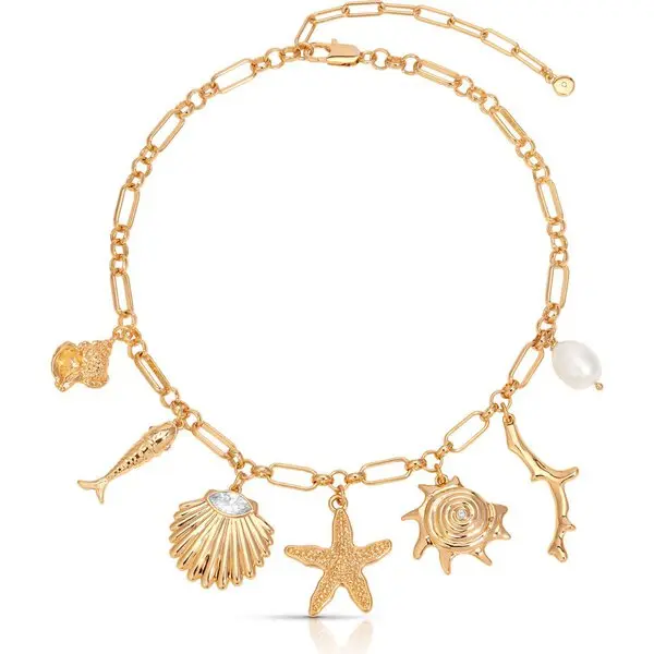 Ettika Oceanic Dreams Charm Necklace - Gold