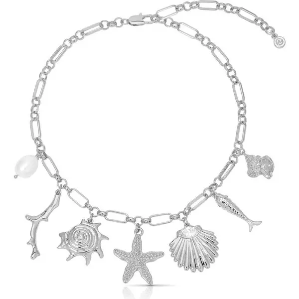 Ettika Oceanic Dreams Charm Necklace - Silver