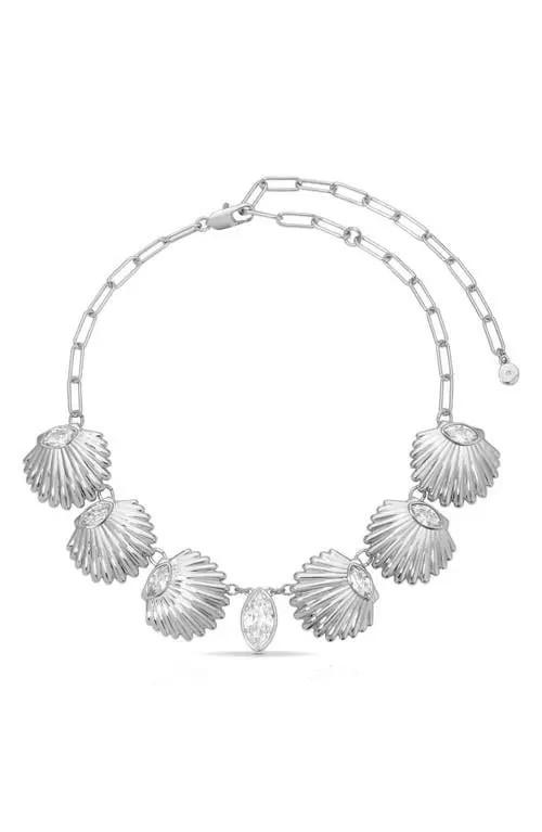 Ettika Santorini Shell Choker Necklace - Silver