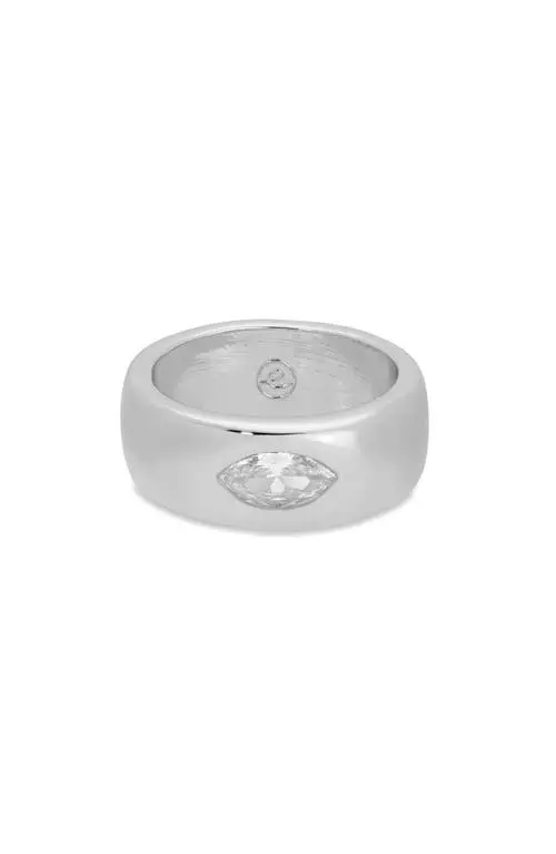 Ettika Treasure Marquise Cubic Zirconia Ring - Silver