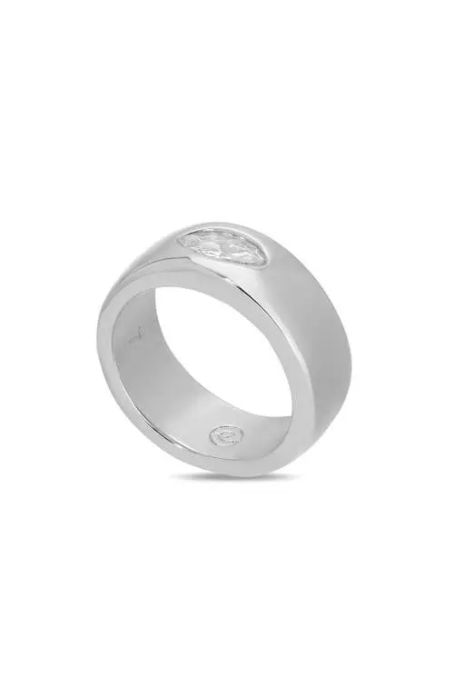 Ettika Treasure Marquise Cubic Zirconia Ring - Silver