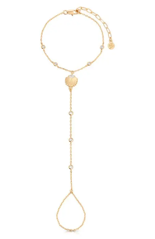 Ettika Santorini Shell Hand Chain - Gold