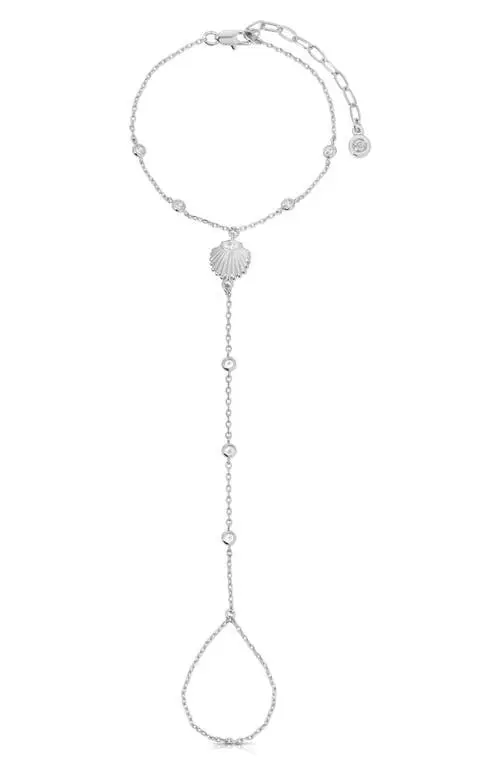 Ettika Santorini Shell Hand Chain - Silver