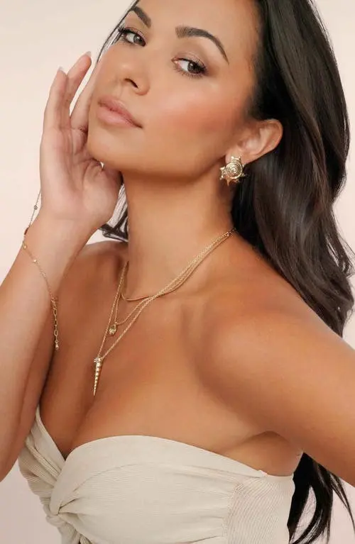 Ettika Sorrento Shell Statement Earrings - Gold