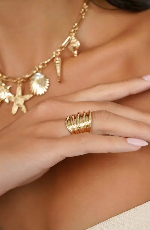Ettika Stacked Band Ring - Gold