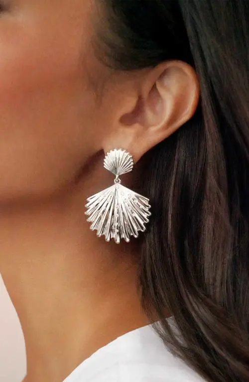 Ettika Sun Drenched Shell Drop Earrings