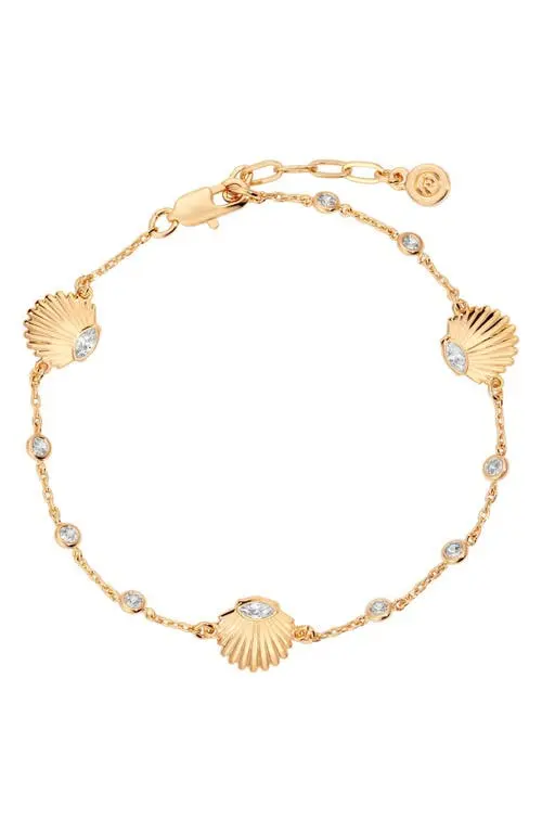 Ettika Santorini Shell Anklet - Gold