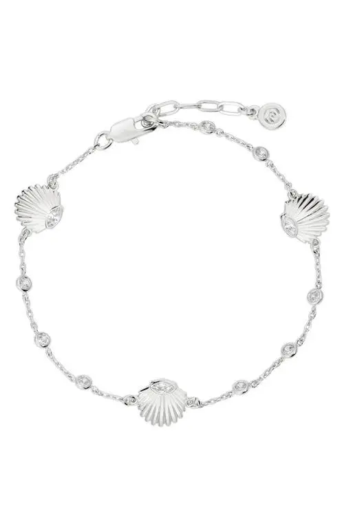 Ettika Santorini Shell Anklet - Silver