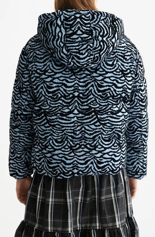 Scotch & Soda Feather Stripe Hooded Puffer Jacket