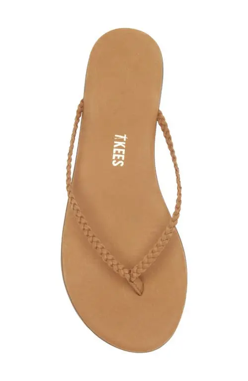 Tkees Lily Braid Flip Flop - Camel