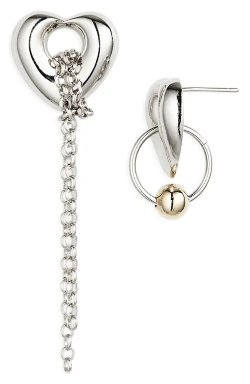 JUSTINE CLENQUET Naomi Mismatched Earrings - Palladium