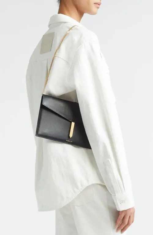 DEMELLIER The Tokyo Snakeskin Embossed Leather Clutch
