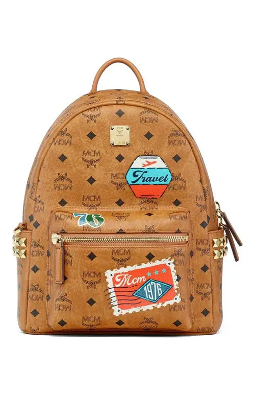 Mcm Small Stark Backpack In Visetos