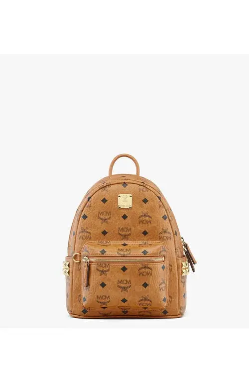 Mcm Stark Side Studs Backpack - Brown