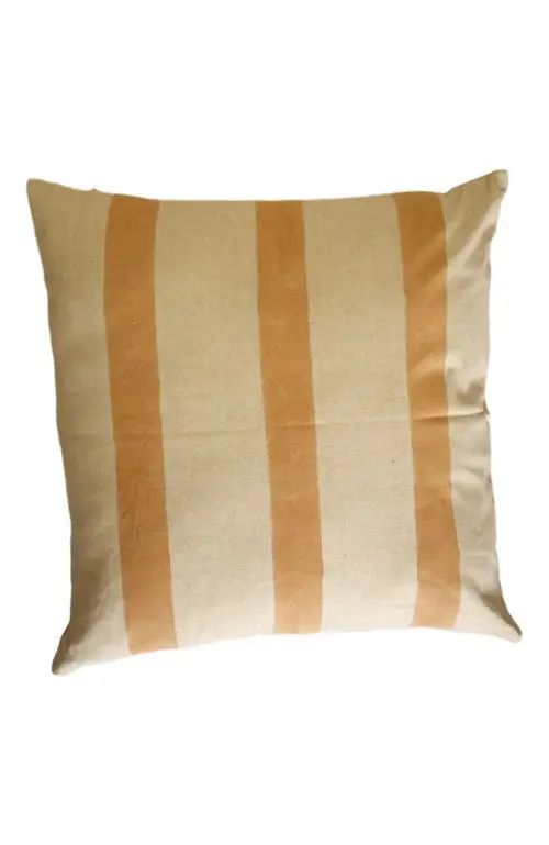 NINÉH Oh! Stripes Block Print Pillowcover Only - Ochre