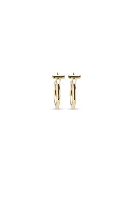 UNODE50 Polished Round Earrings - Gold