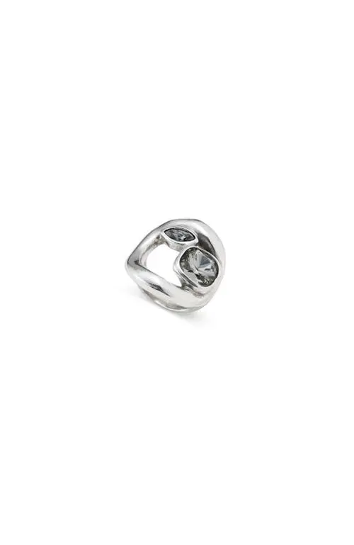 UNODE50 Crystal Triple-set Ring - Silver