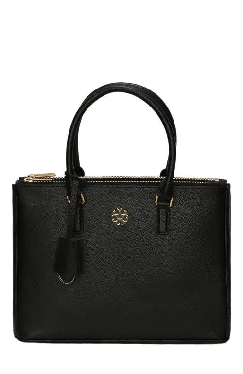 Gorski Top Handle Leather Crossbody Bag - Black