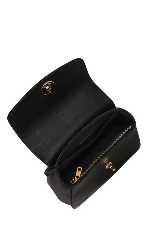 Gorski Top Handle Leather Bag With Crossbody Strap