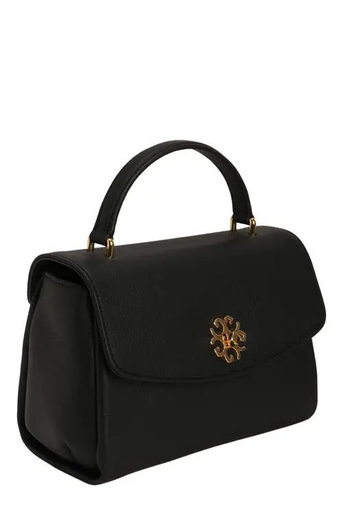 Gorski Top Handle Leather Bag With Crossbody Strap